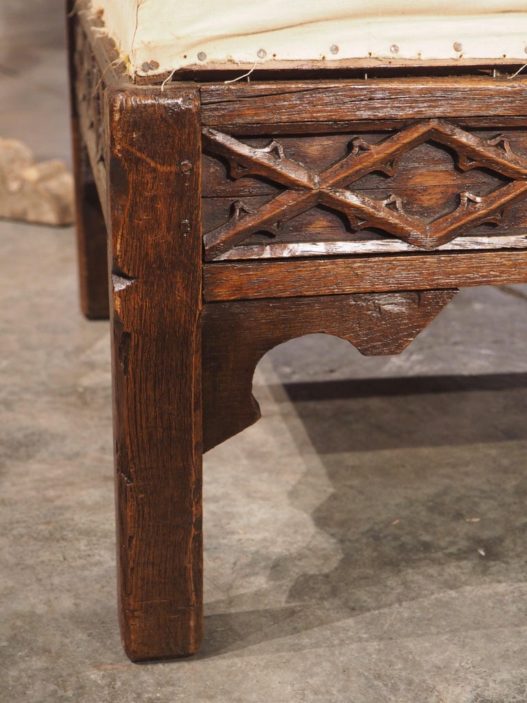 Antique French Gothic Oak Chaise Longue, Circa 1870 For Sale at 1stDibs