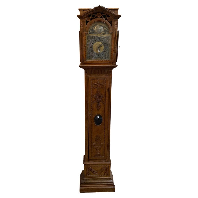 Antique Belgium Grandfather Clock, circa 1850 at 1stDibs