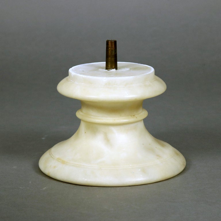 French Hand Carved Volterra Alabaster Portrait Sculpture Signed, circa ...
