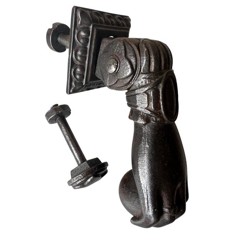 Antique French Hand Door Knocker-3 Piece Set For Sale at 1stDibs