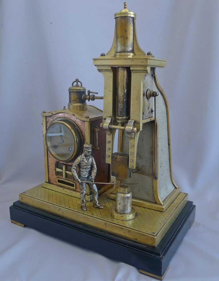 Antique French Industrial Foundryman Mantel Clock by Guilmet For Sale ...