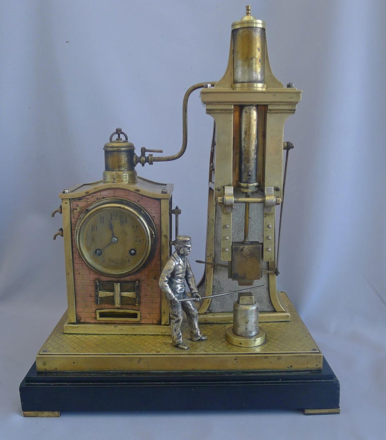 Antique French Industrial Foundryman Mantel Clock by Guilmet For Sale ...