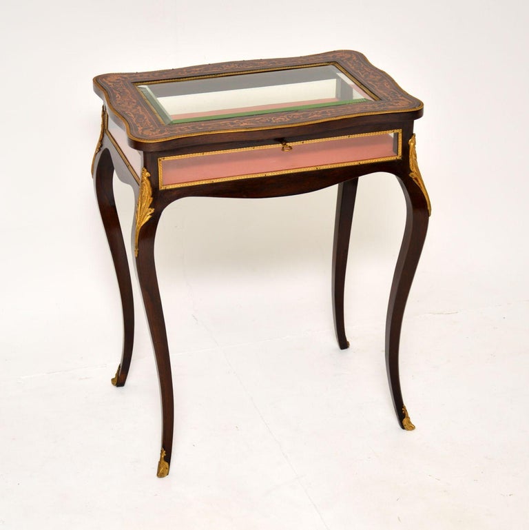 Antique French Inlaid Bijouterie Display Table at 1stDibs