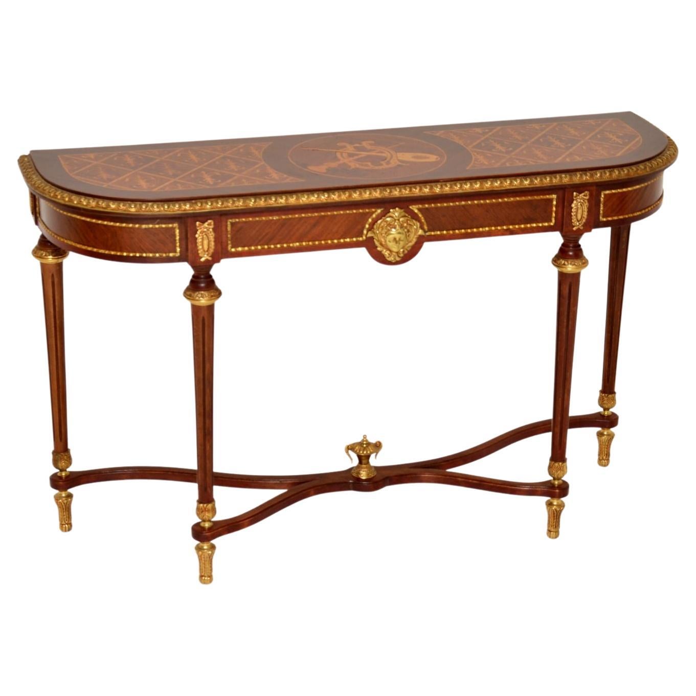 French Three-Tiered Marquetry Inlaid Table For Sale at 1stDibs