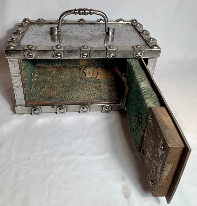 Antique French Iron Lockbox Safe, circa 1840 at 1stDibs