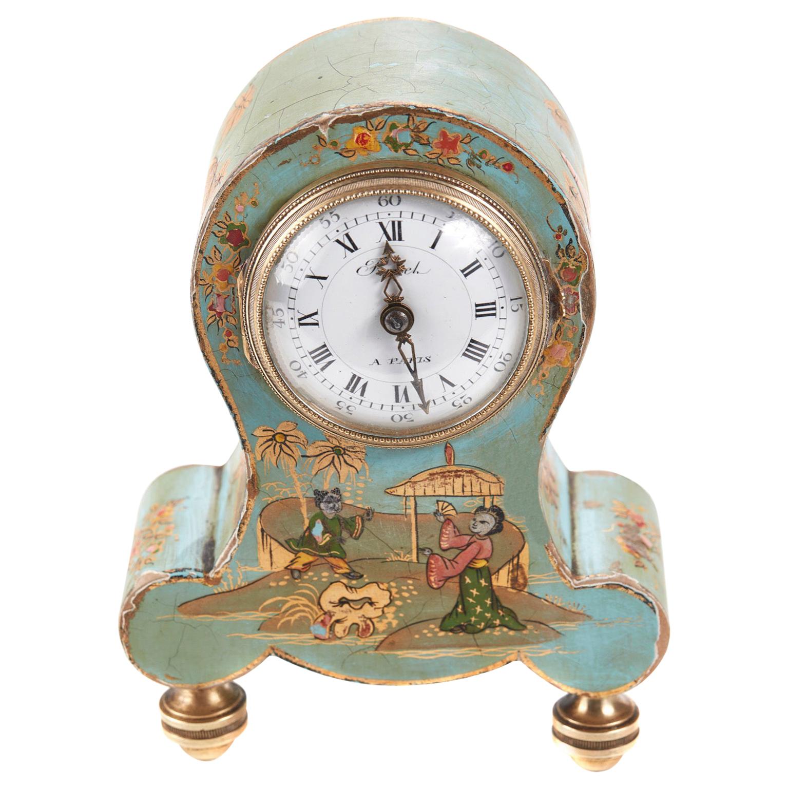 Victorian Alabaster French Clock, White Carved Alabaster Figure Clock ...