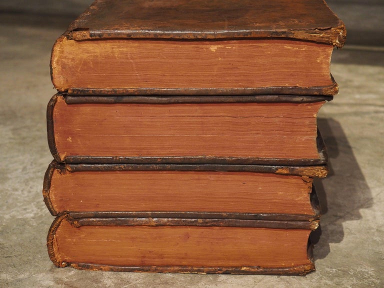 Antique French Leather Secret Compartment Books Box For Sale at 1stDibs