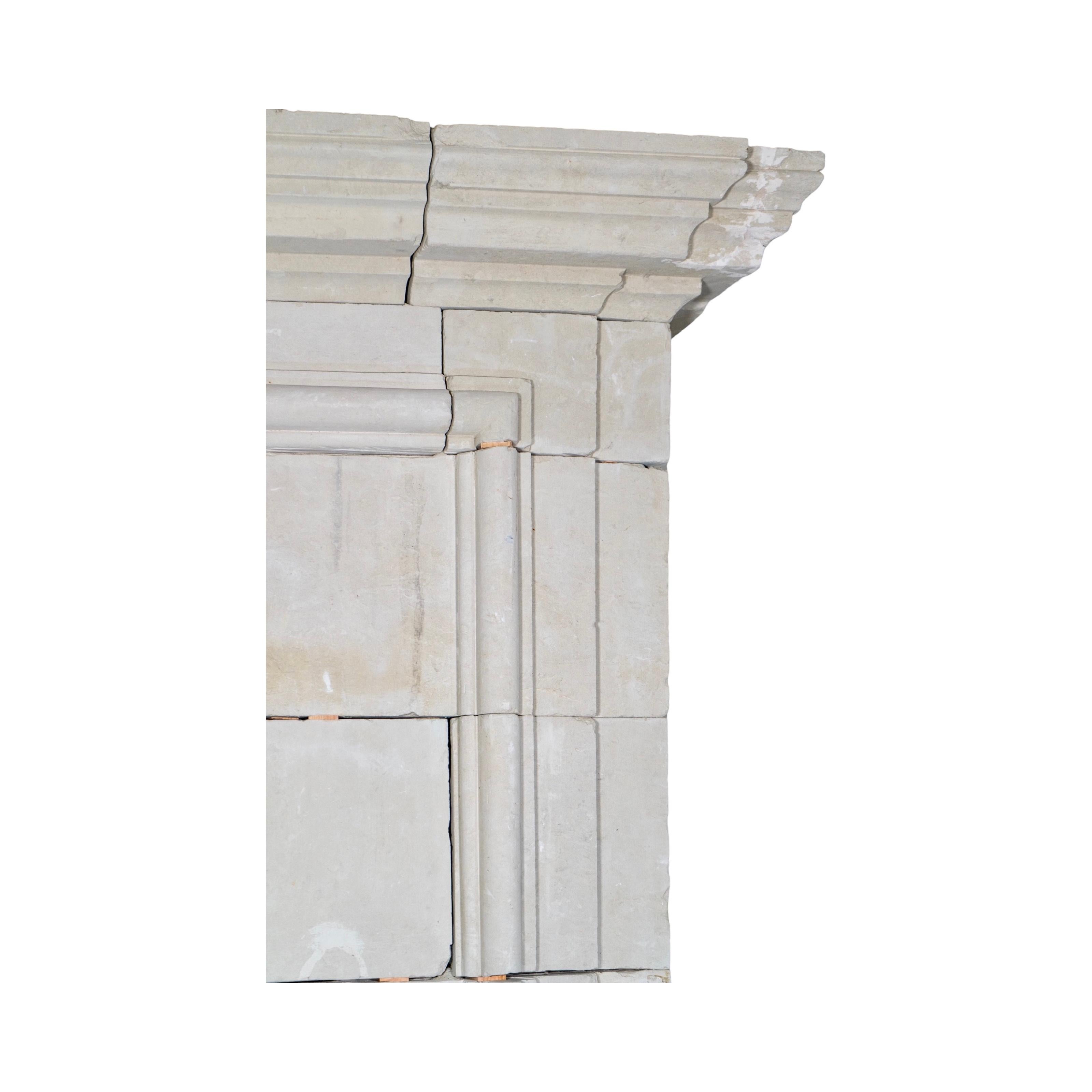 Antique French Limestone Mantel For Sale at 1stDibs