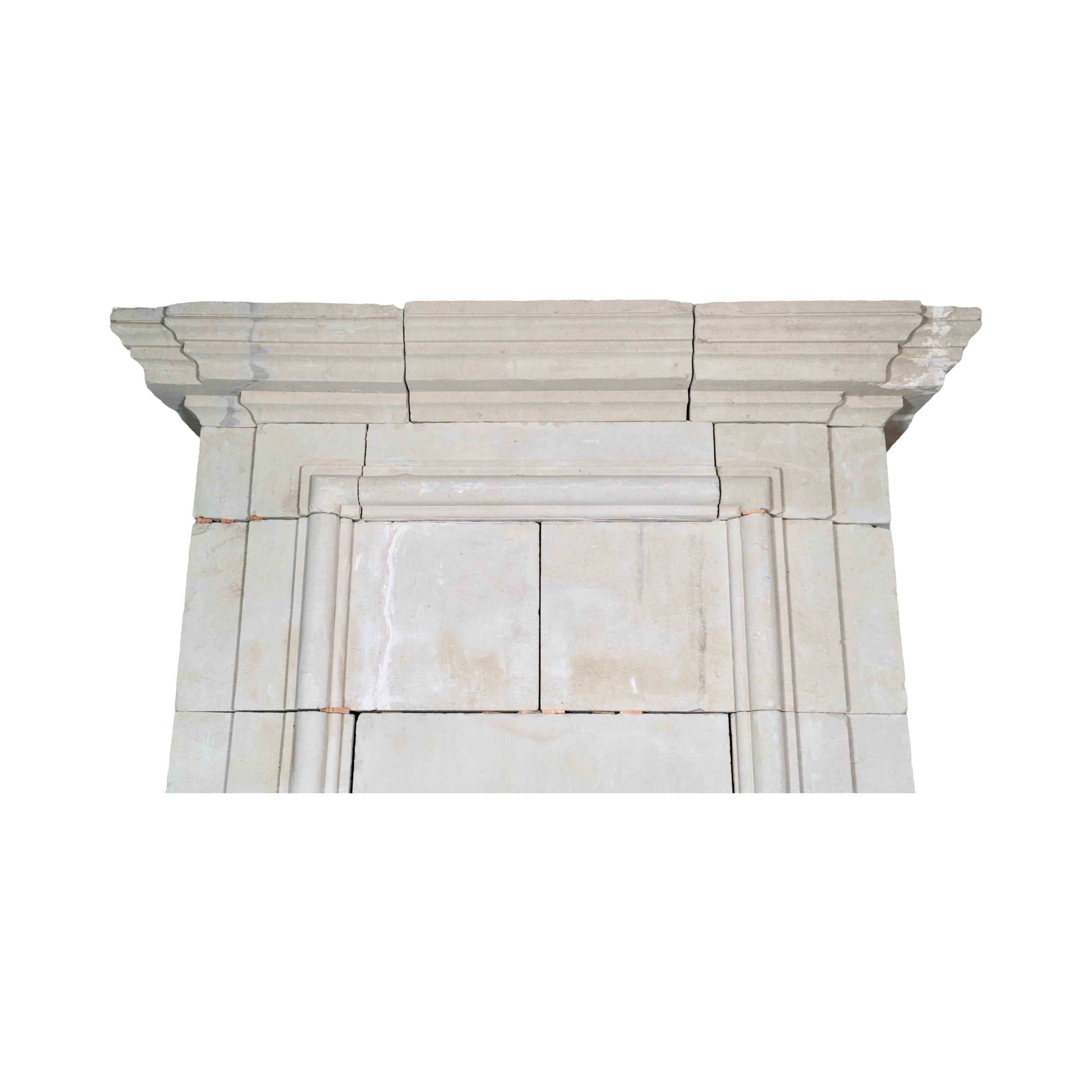 Antique French Limestone Mantel For Sale at 1stDibs
