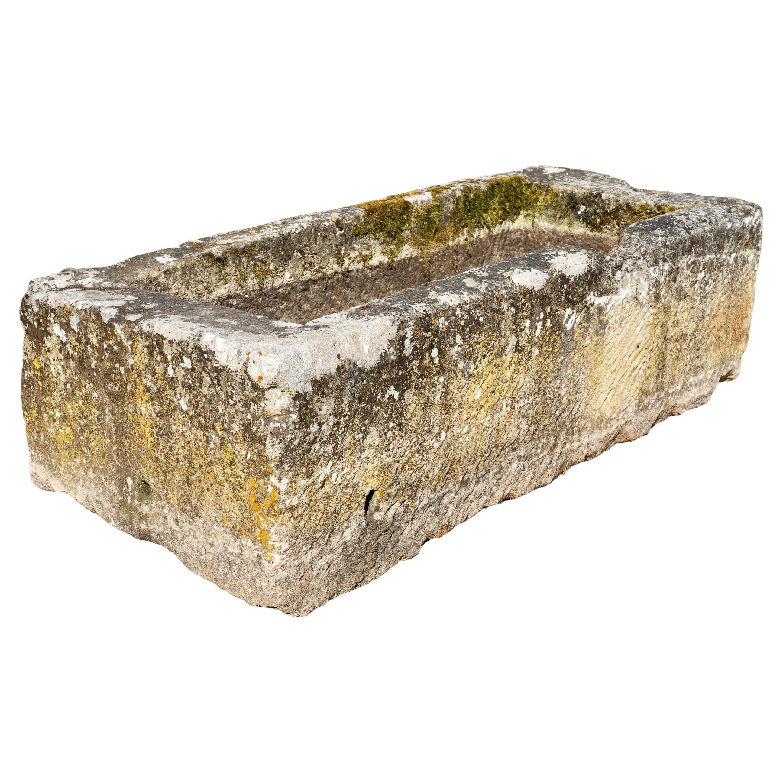 Antique French Limestone Trough For Sale at 1stDibs