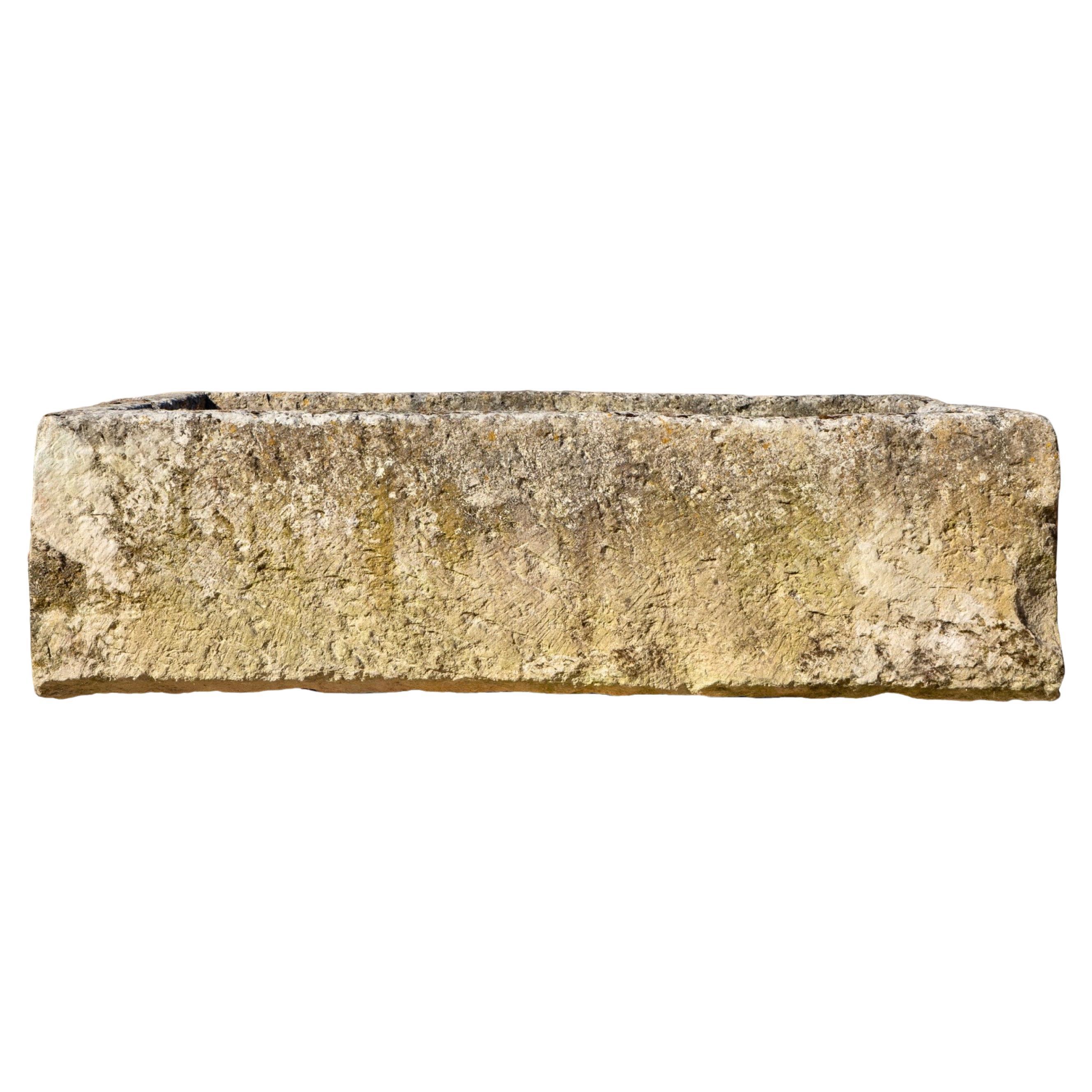 Antique French Limestone Trough For Sale at 1stDibs