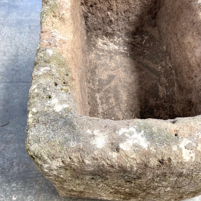 Antique French Limestone Trough Fountain Base Garden Planter For Sale ...