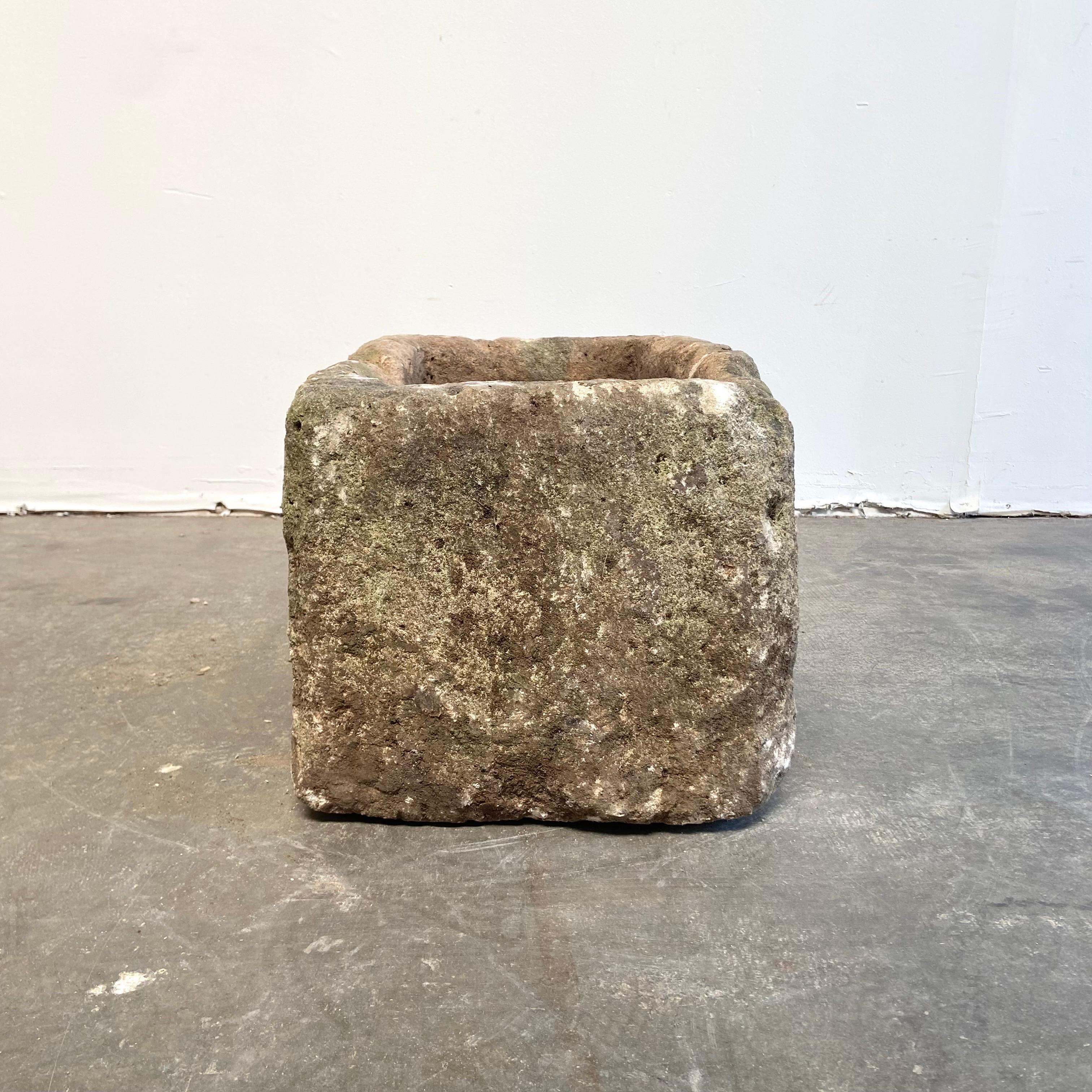 Antique French Limestone Trough Fountain Base Garden Planter For Sale ...