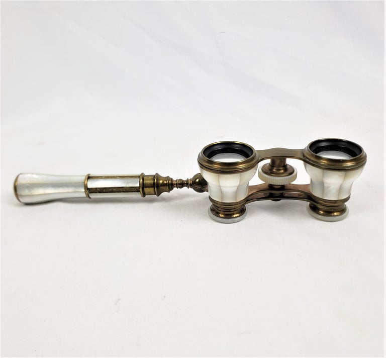 Antique French Lorgnette Binoculars or Opera Glasses in Brass and ...