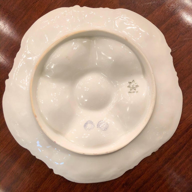 Antique French Louis Strauss and Sons Limoges Oyster Plate Hand Painted ...