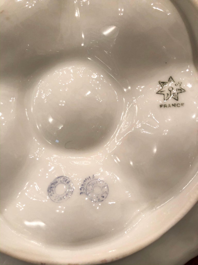 Antique French Louis Strauss and Sons Limoges Oyster Plate Hand Painted ...