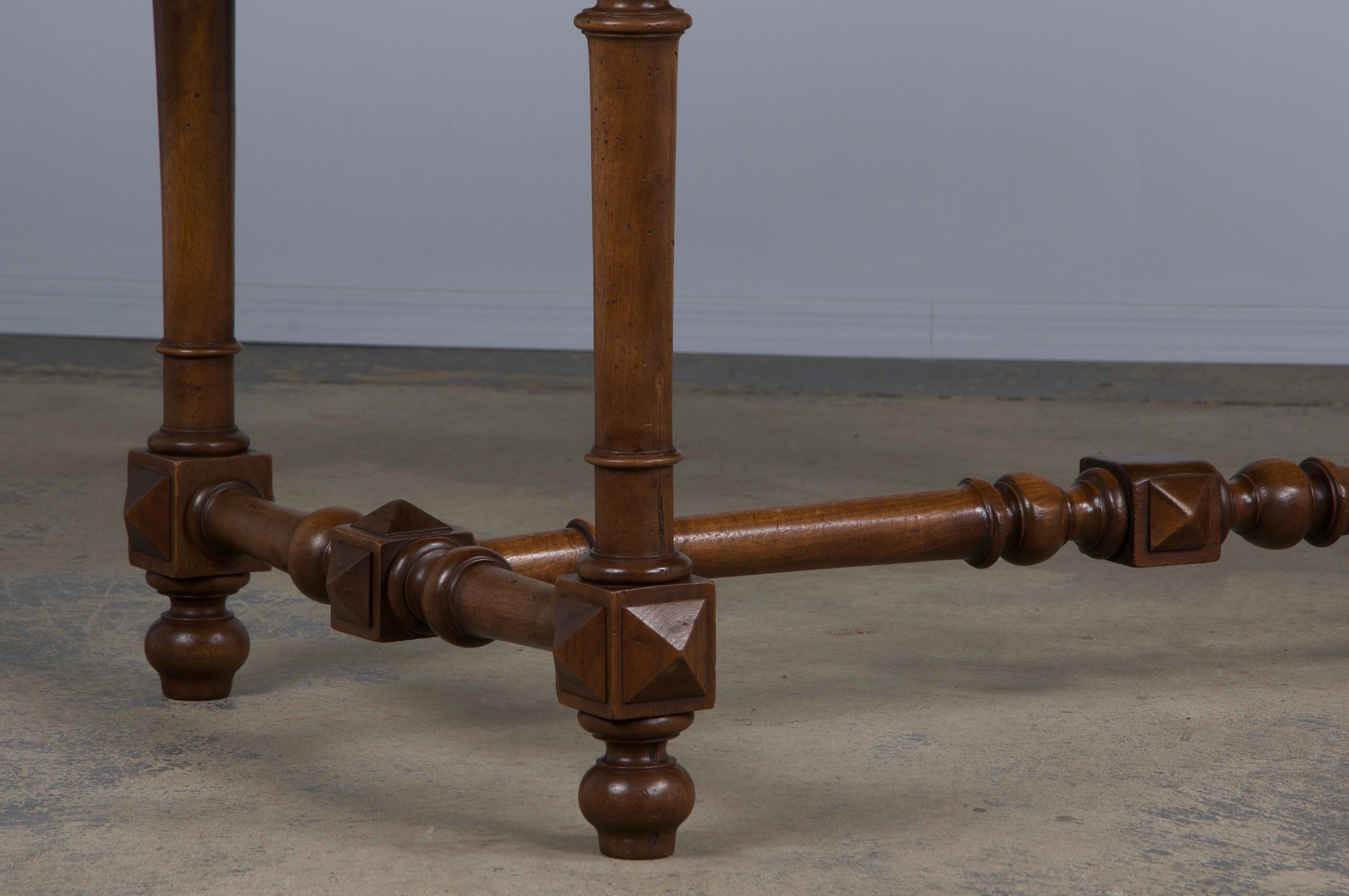 Antique French Louis XIII Style Walnut Writing Desk For Sale at 1stDibs