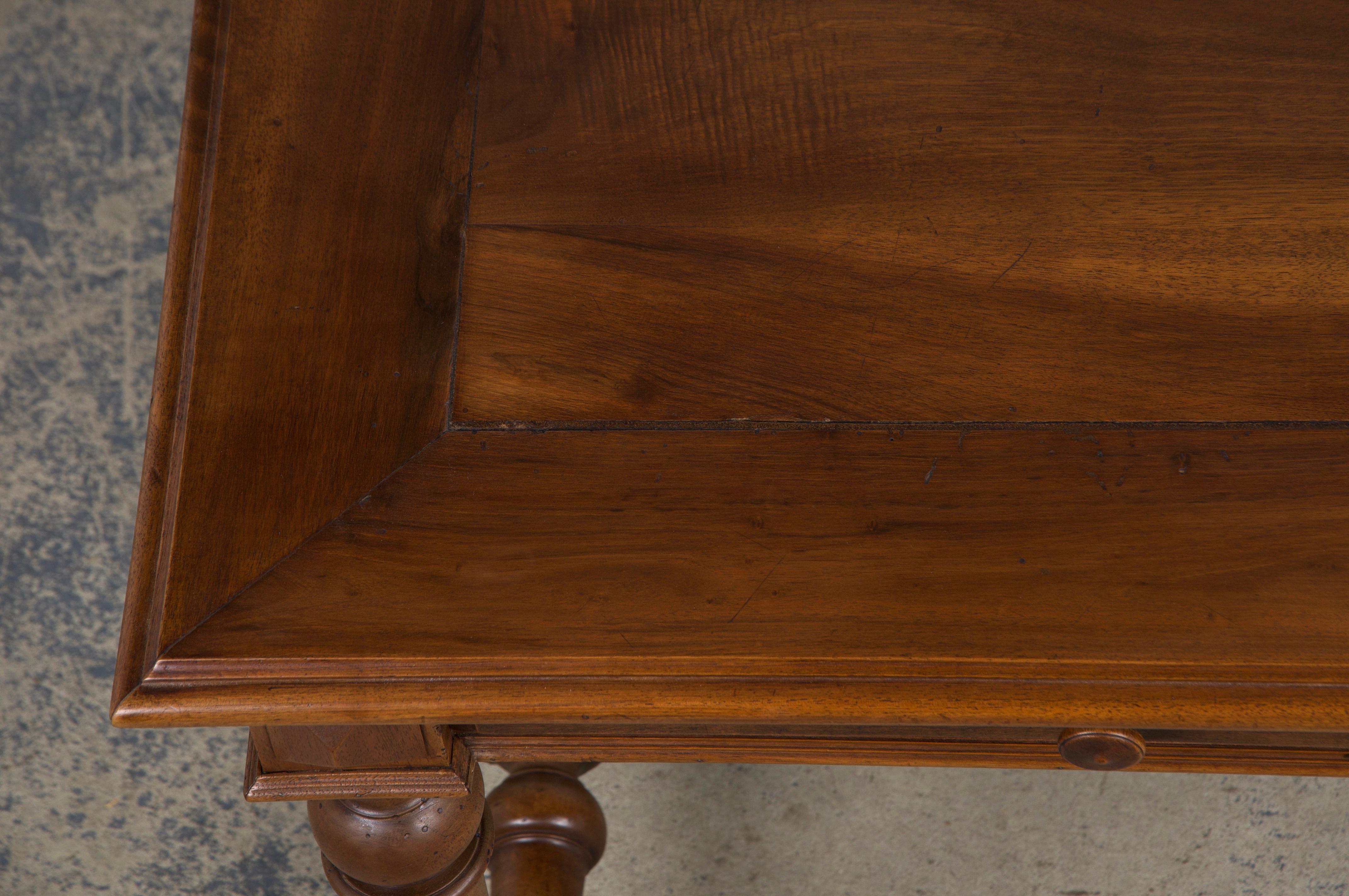 Antique French Louis XIII Style Walnut Writing Desk For Sale at 1stDibs