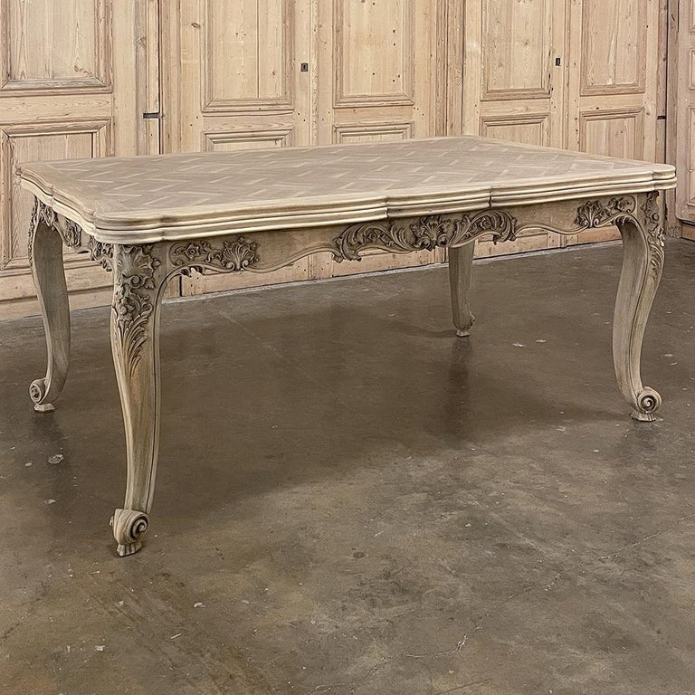 Antique French Louis XIV Draw Leaf Dining Table in Stripped Fruitwood ...
