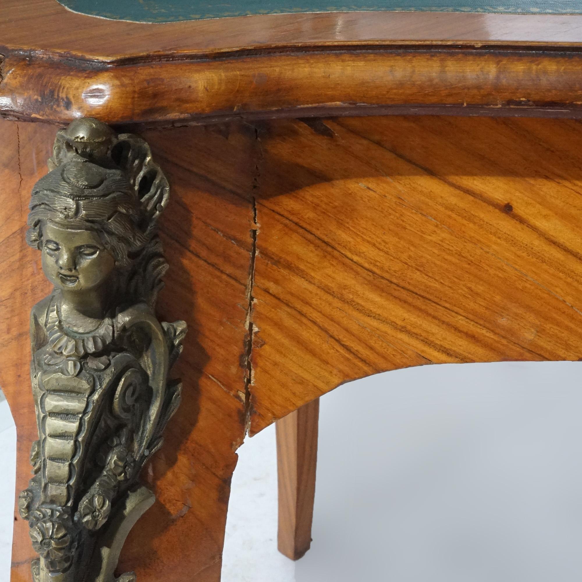 Antique French Louis XIV Style Satinwood and Kingwood Writing Desk ...