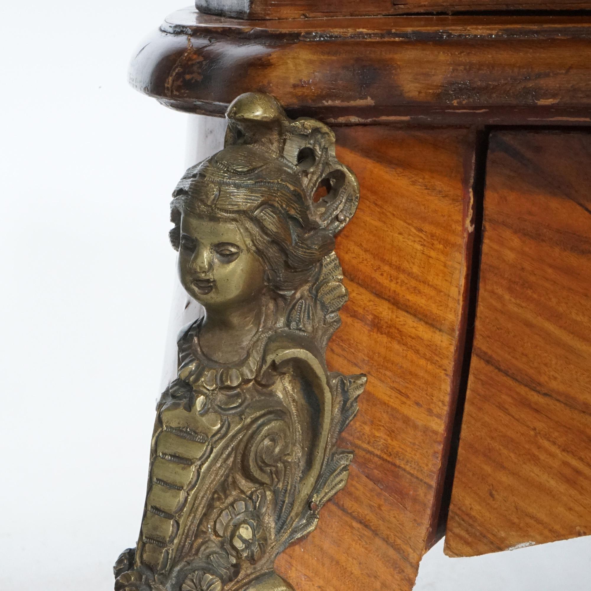 Antique French Louis XIV Style Satinwood and Kingwood Writing Desk ...