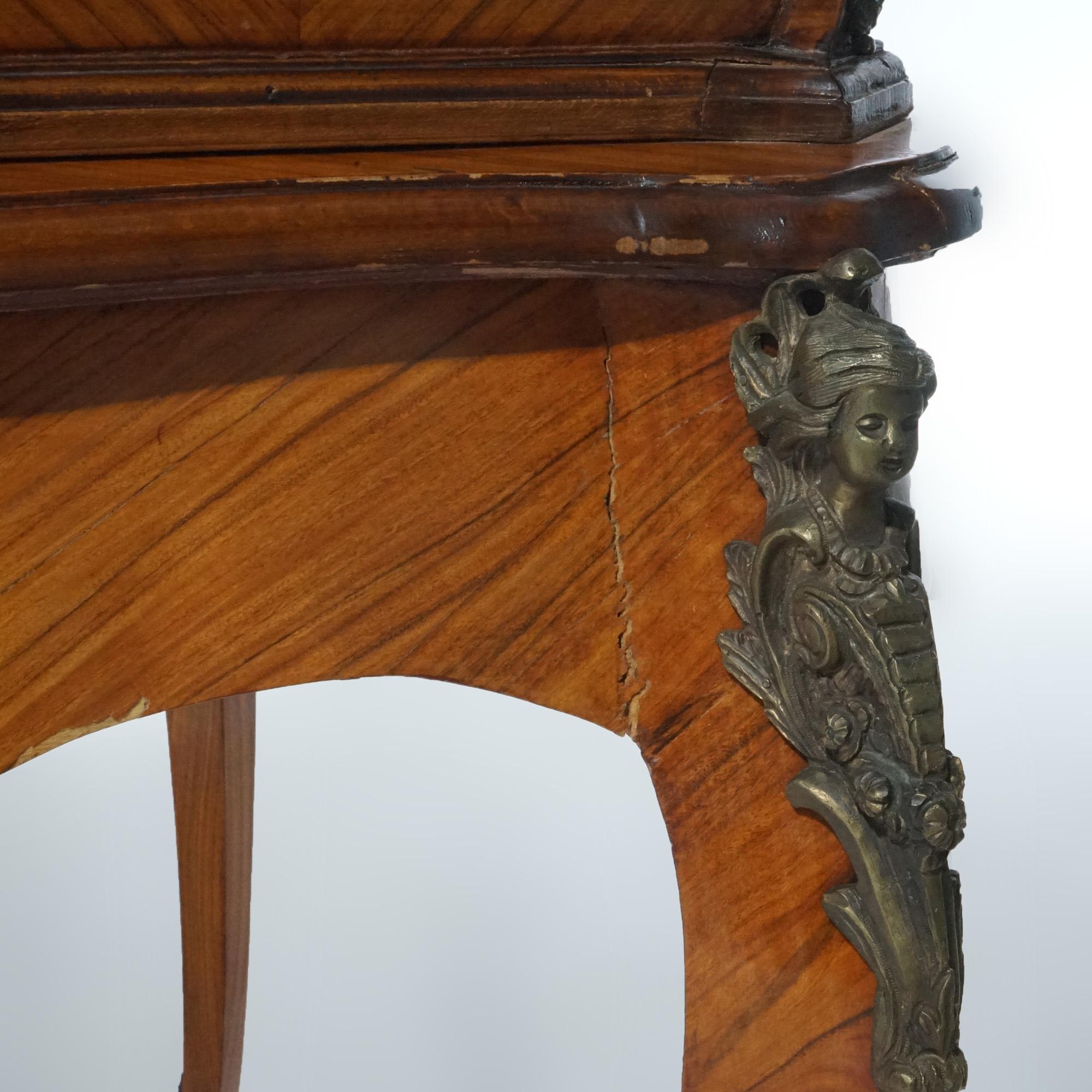 Antique French Louis XIV Style Satinwood and Kingwood Writing Desk ...