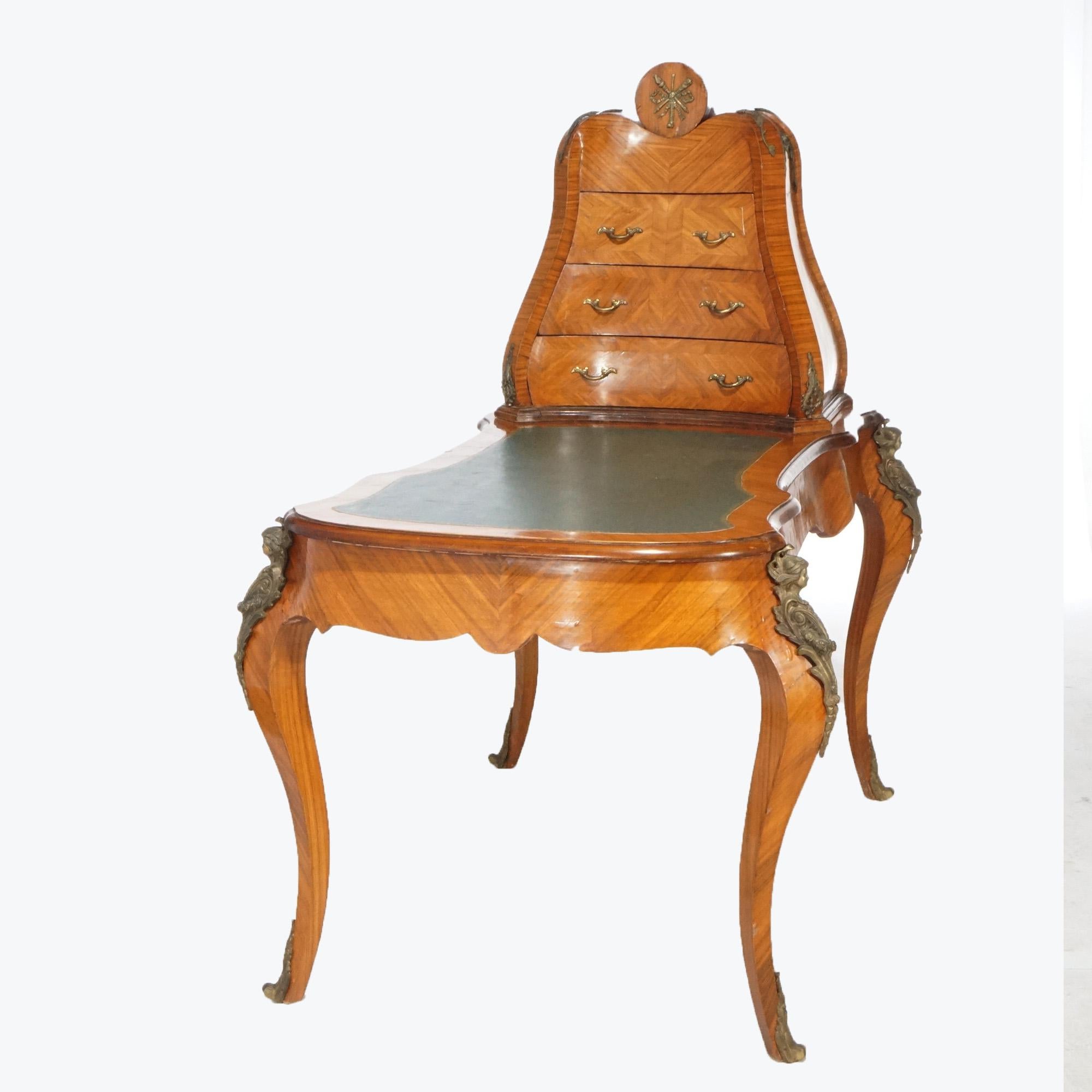 Antique French Louis XIV Style Satinwood and Kingwood Writing Desk ...