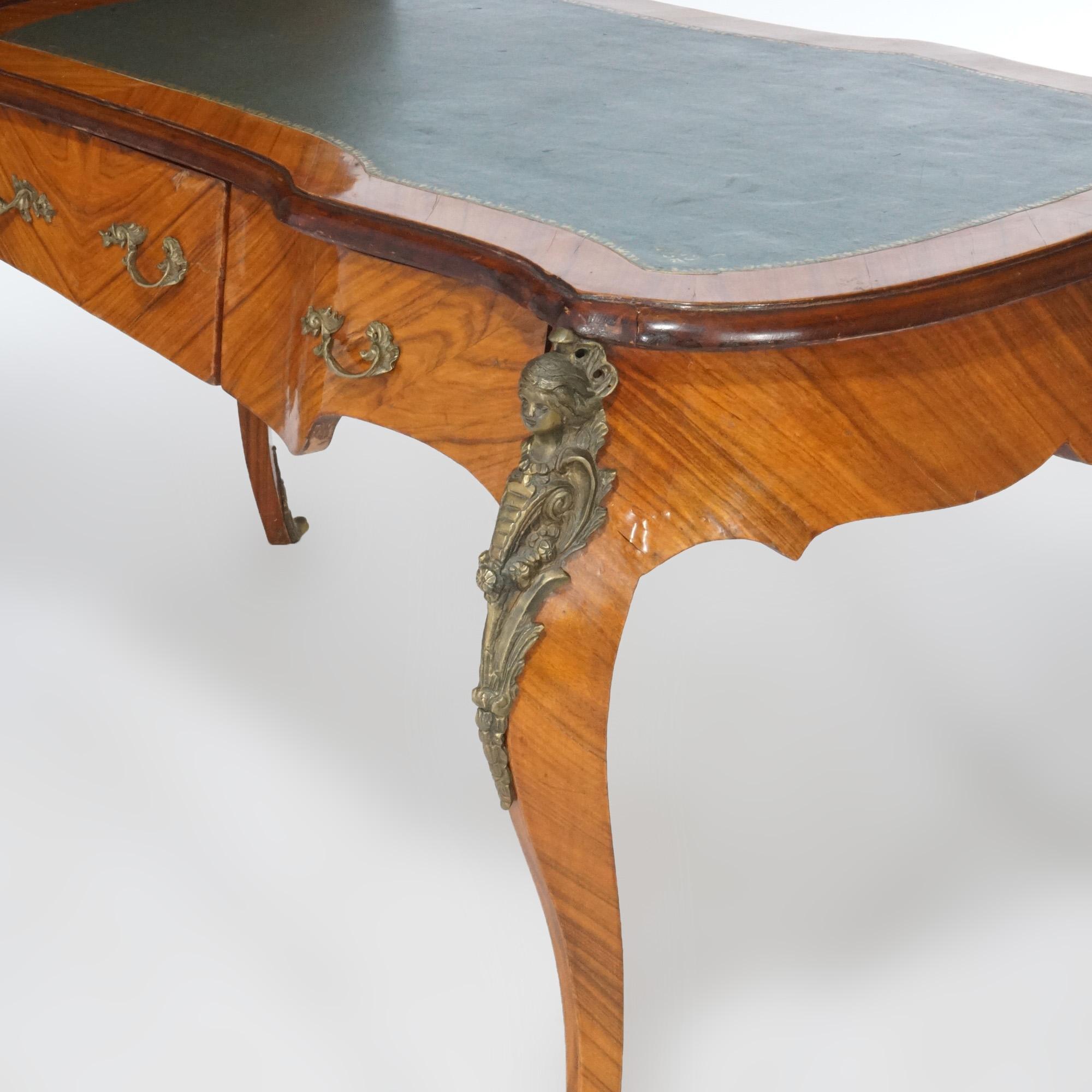 Antique French Louis XIV Style Satinwood and Kingwood Writing Desk ...