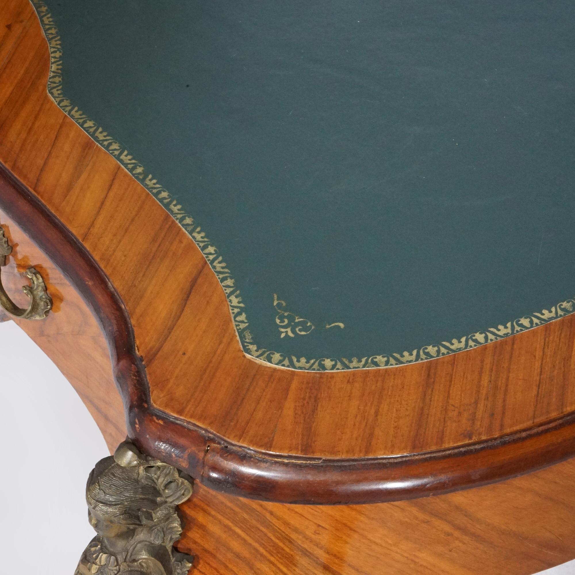 Antique French Louis XIV Style Satinwood and Kingwood Writing Desk ...