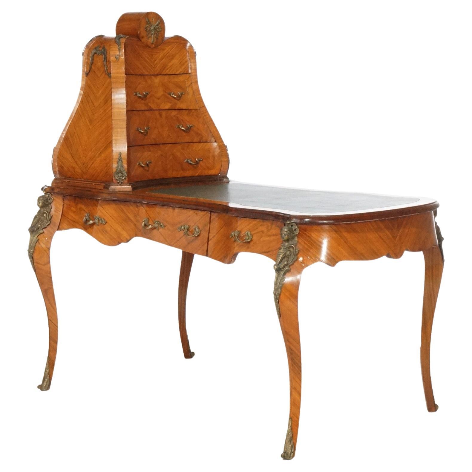 Antique French Louis XIV Style Satinwood and Kingwood Writing Desk ...