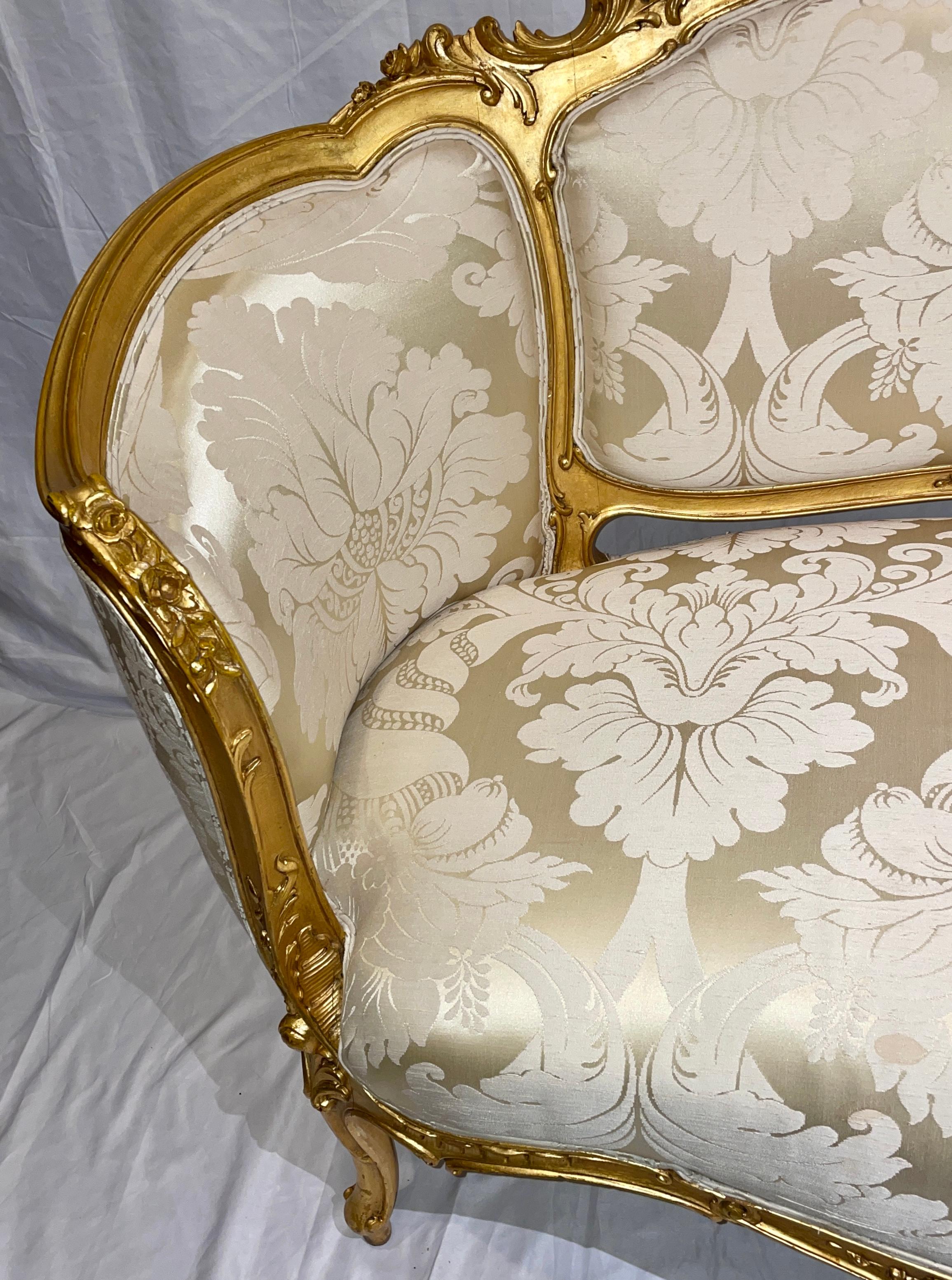 Antique French Louis XV Gold Leaf Settee, circa 1900 at 1stDibs ...