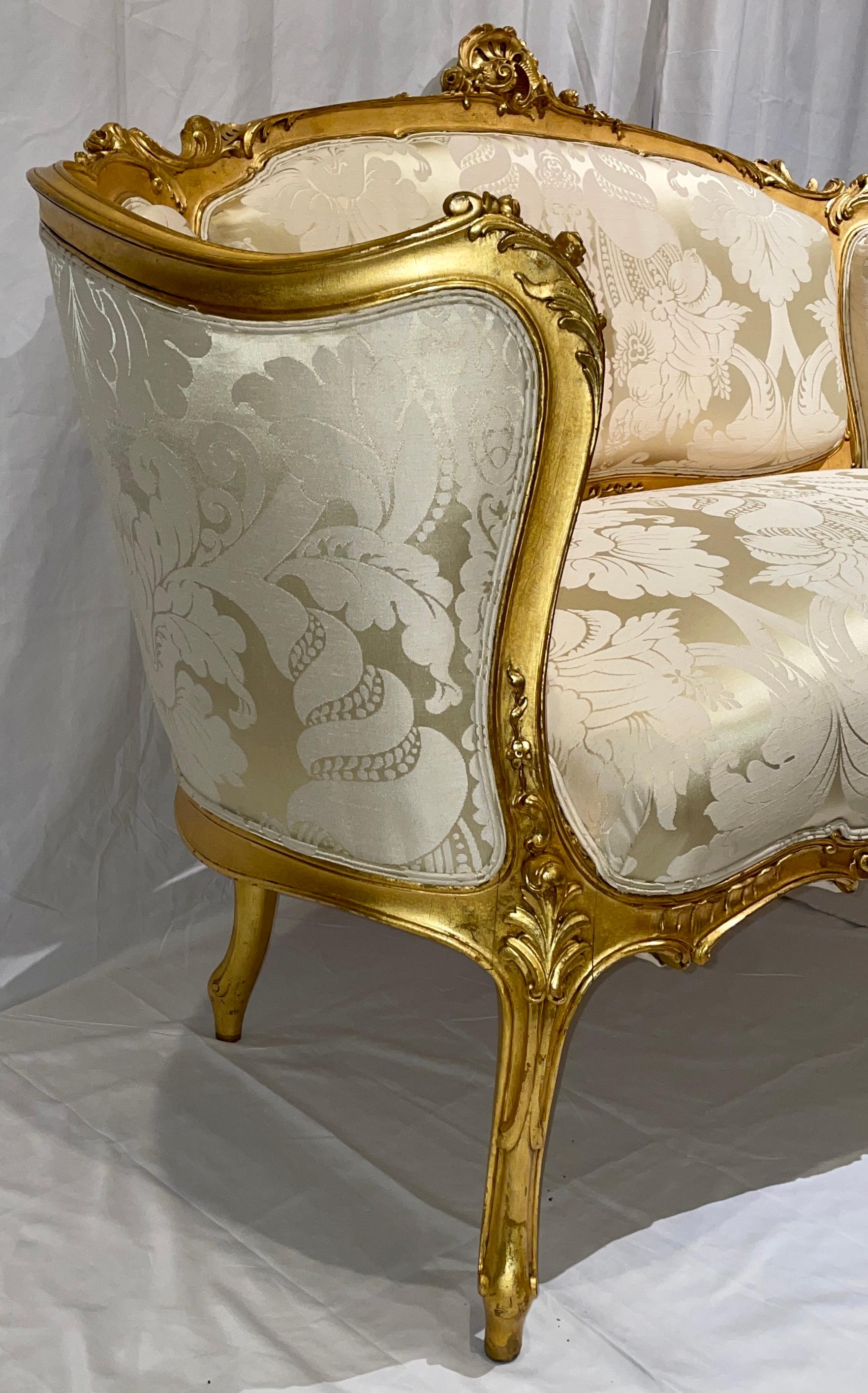 Antique French Louis XV Gold Leaf Settee, circa 1900 at 1stDibs ...