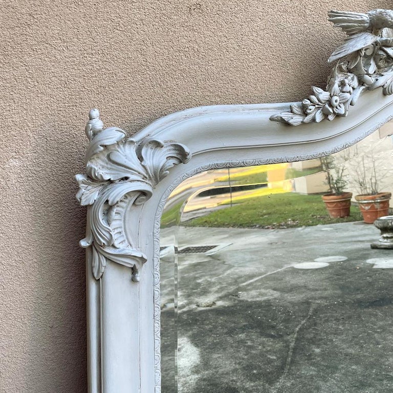 Antique French Louis XV Painted Mirror ca. 1903 For Sale at 1stDibs