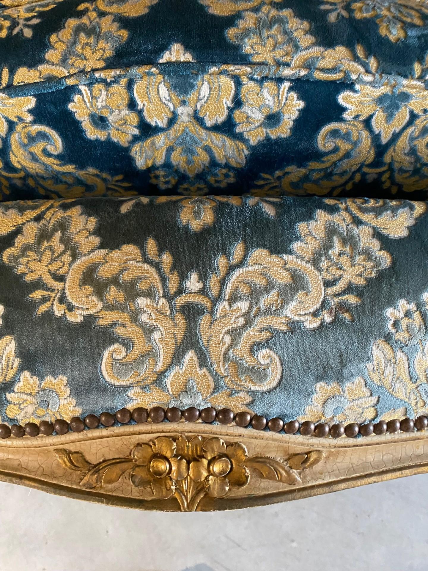 Antique French Louis XV Painted Sofa For Sale at 1stDibs