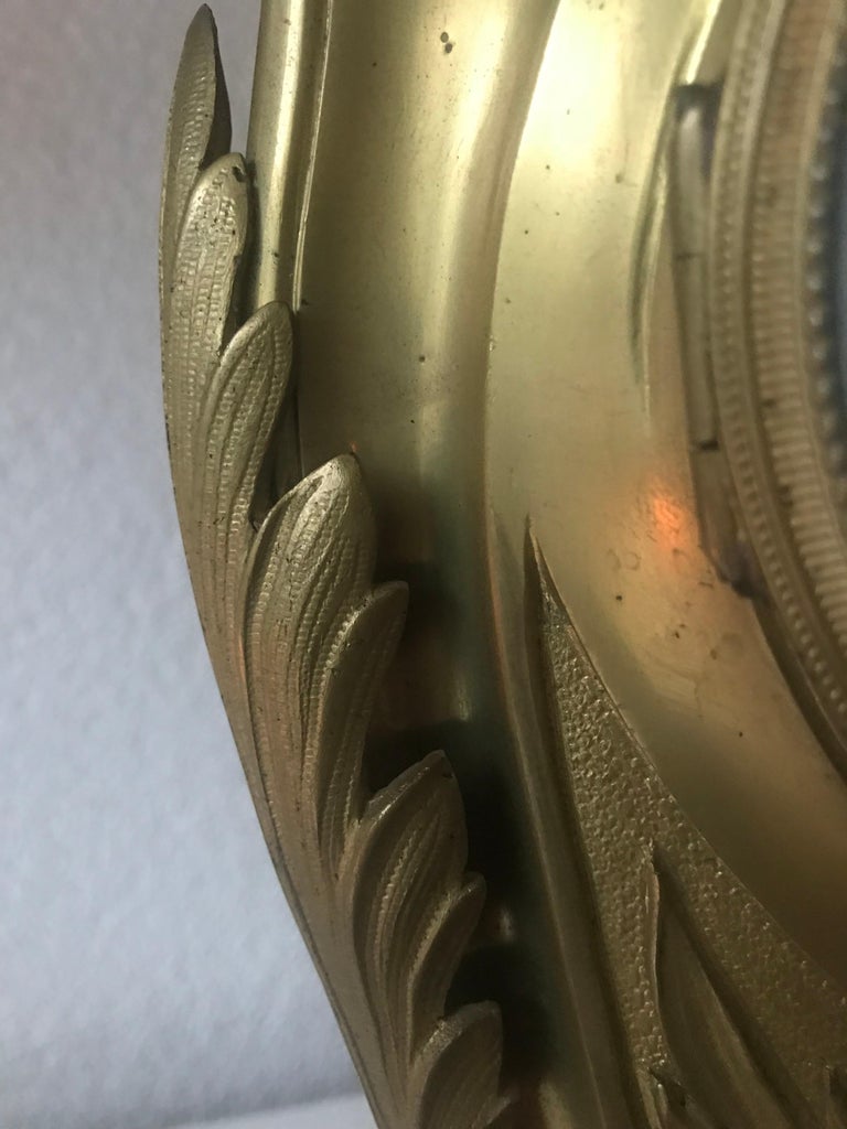 Antique French Louis XV Style Bronze Pendulum Mantel Clock with Flowery ...