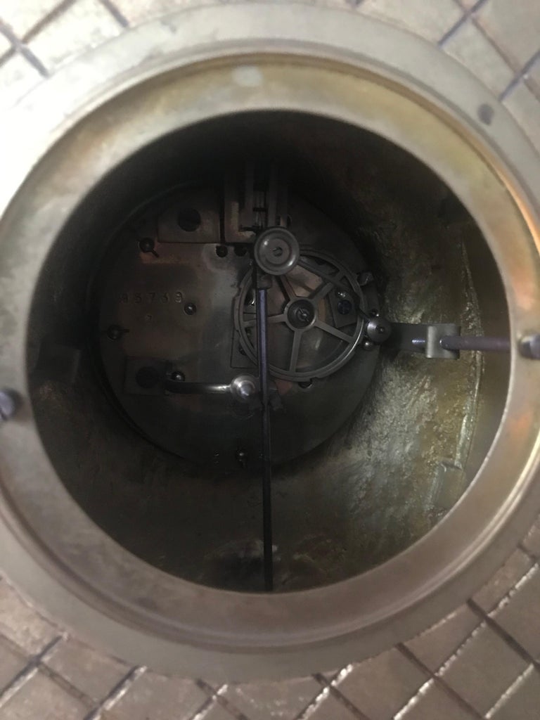 Antique French Louis XV Style Bronze Pendulum Mantel Clock with Flowery ...