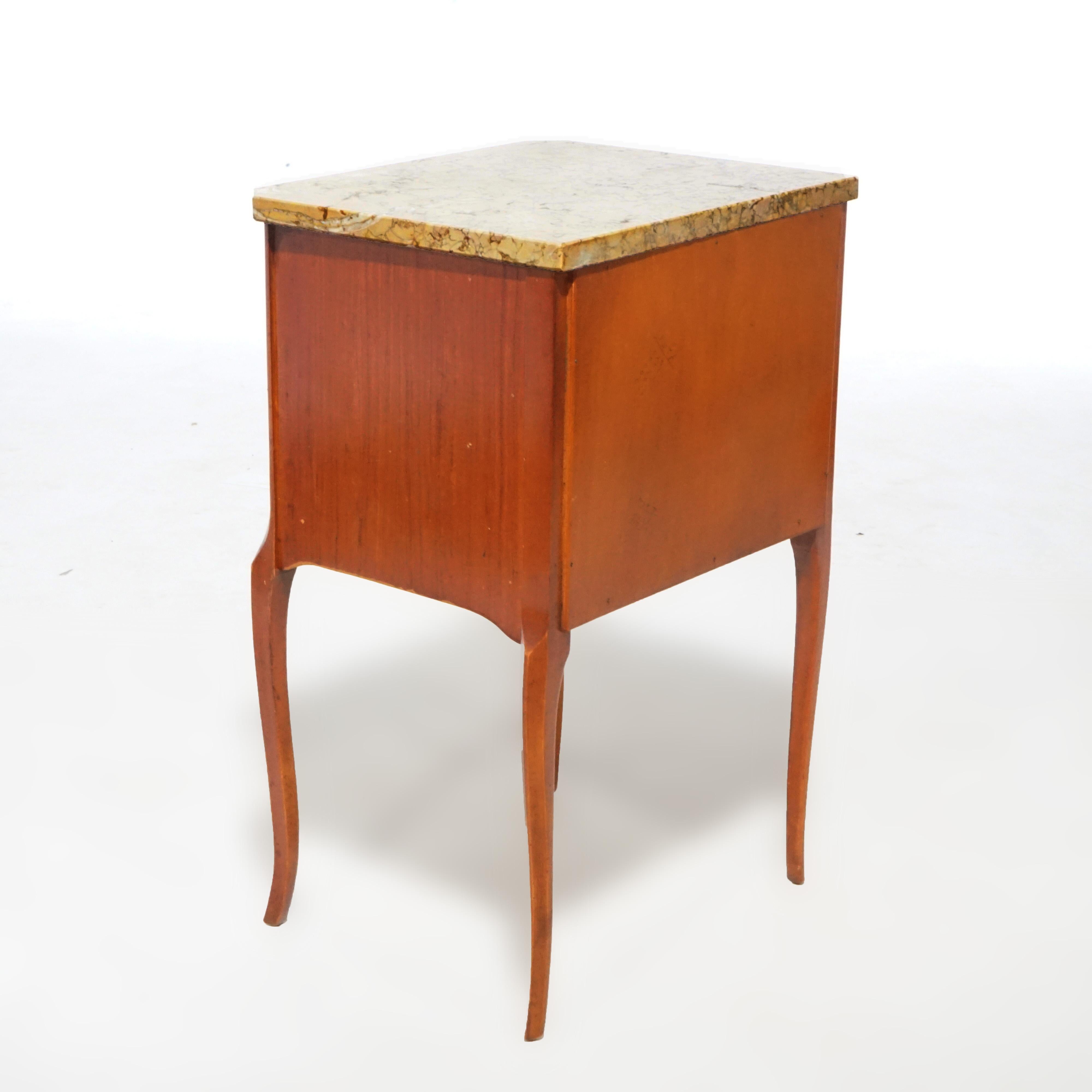 Antique French Louis XV Style Specimen Marble, Rosewood and Satinwood ...