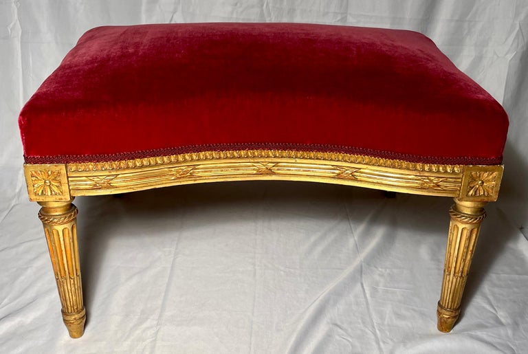 Antique French Louis XVI Chaise Lounge and Ottoman, circa 1890 For Sale ...