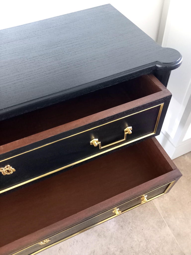 Antique French Louis XVI Chest of Drawers Commode, Bronze and Brass For ...