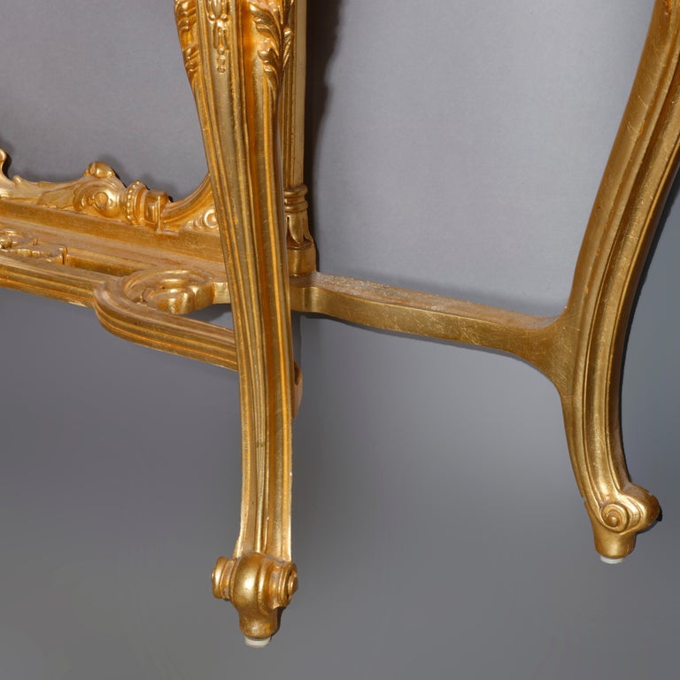 Antique French Louis XVI Gold Giltwood Marble-Top Console with Mirror ...
