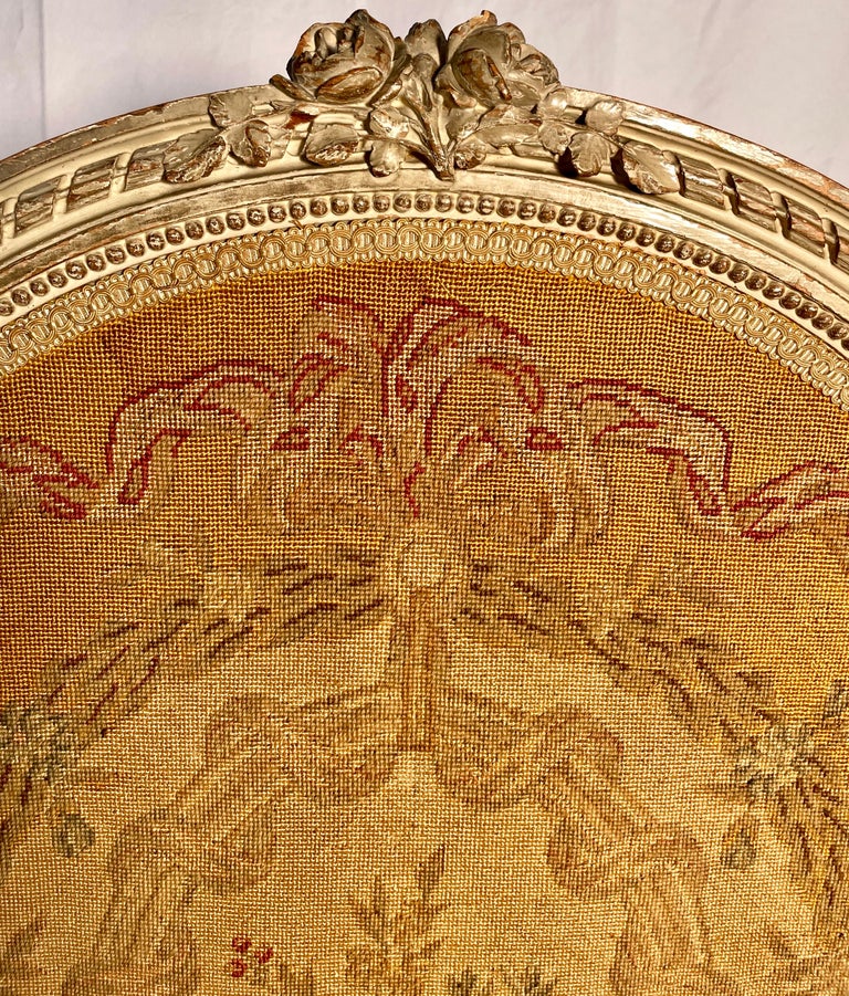 Antique French Louis XVI Needlepoint Fire Screen, Circa 1850-1860. For ...