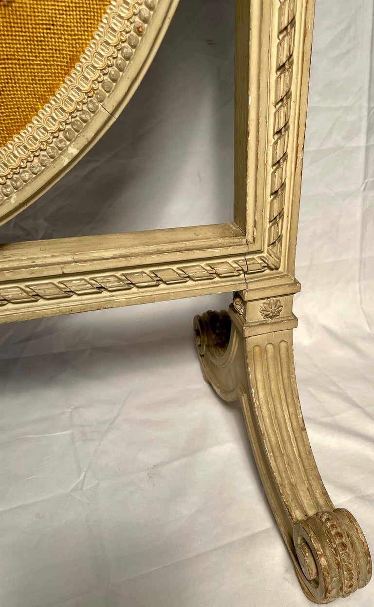 Antique French Louis XVI Needlepoint Fire Screen, Circa 1850-1860. For ...