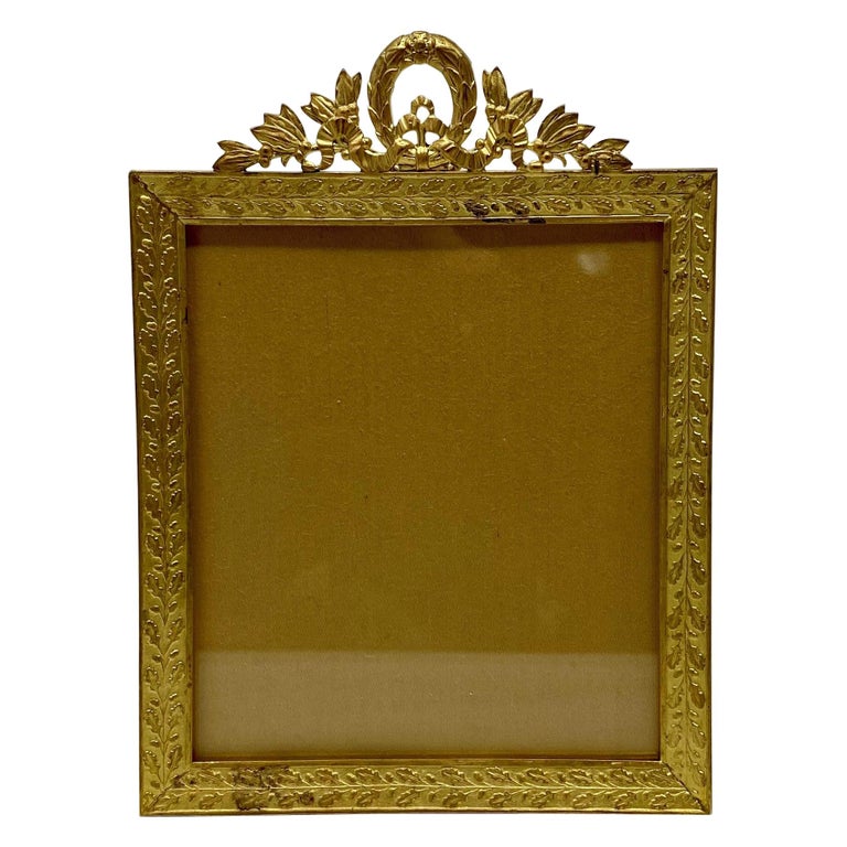 Antique French Louis XVI Style Bronze D'Oré Picture Frame at 1stDibs