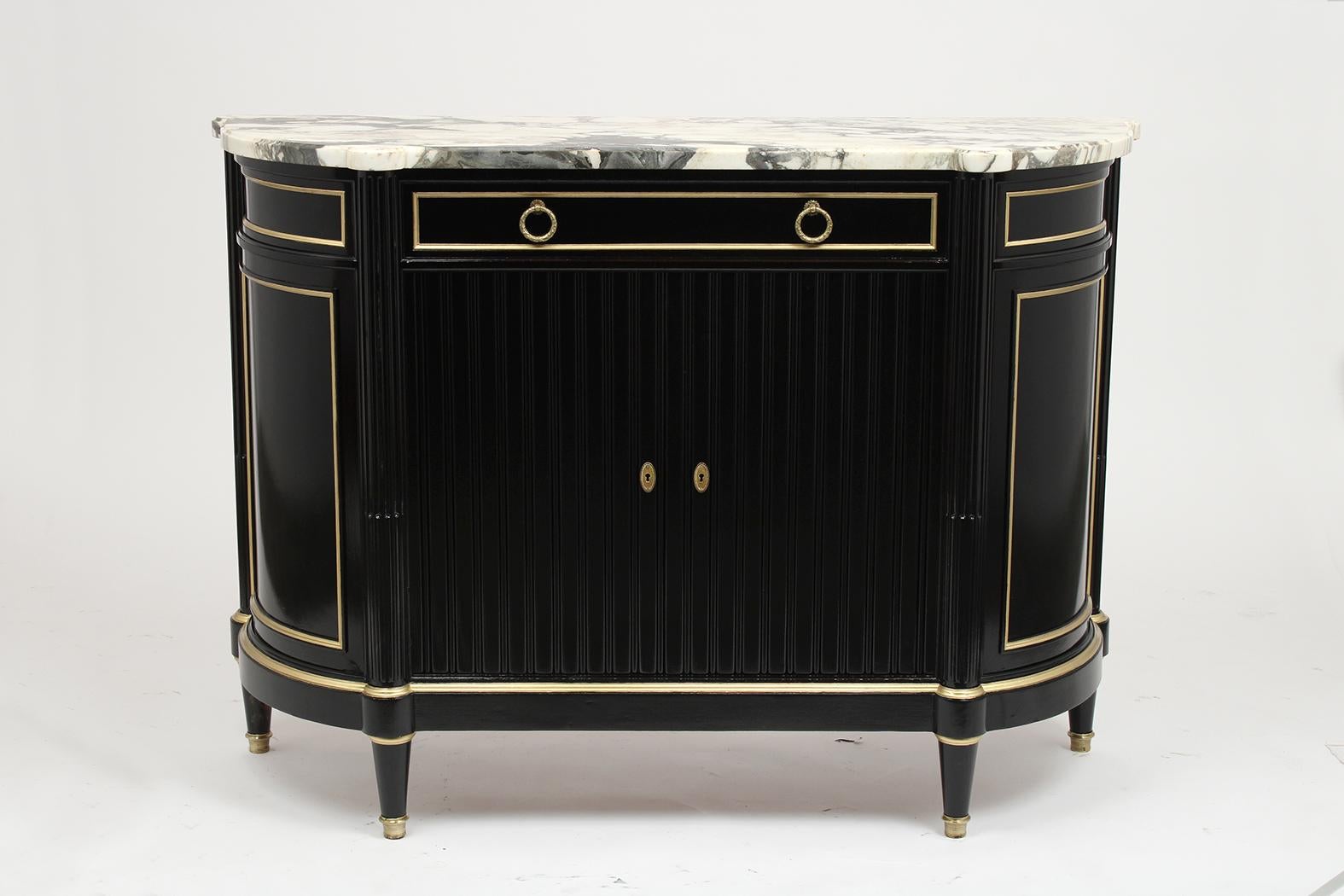 Antique French Louis XVI Style Ebonized Server at 1stDibs