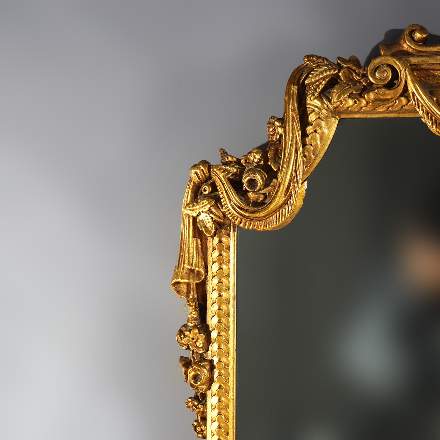 Antique French Louis XVI Style First Finish Giltwood Wall Mirror Circa ...
