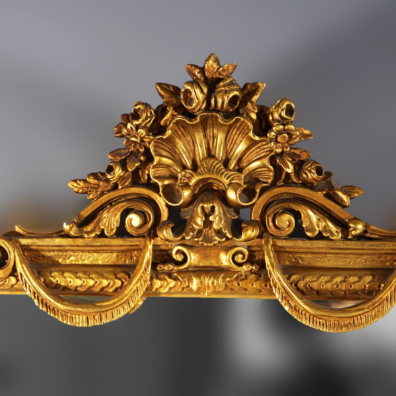 Antique French Louis XVI Style First Finish Giltwood Wall Mirror Circa ...