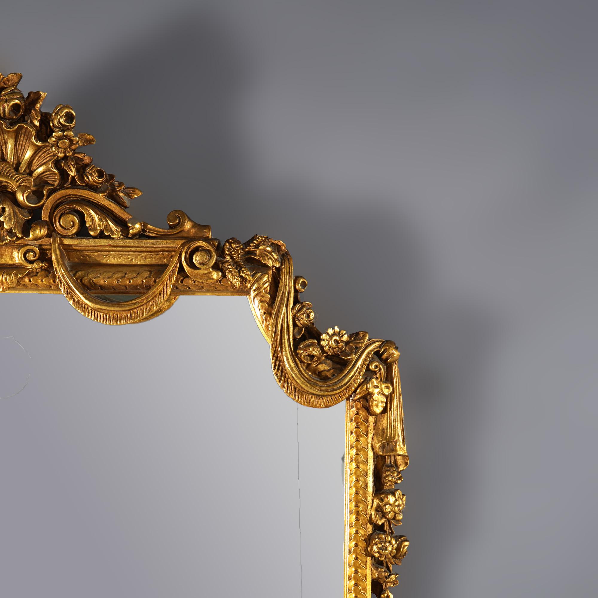 Antique French Louis XVI Style First Finish Giltwood Wall Mirror Circa ...