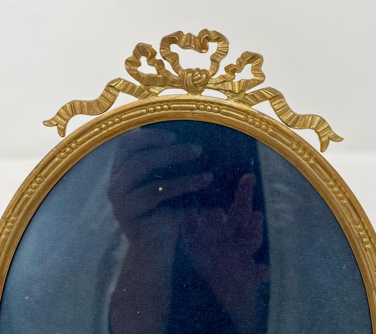 Large Antique French Louis XVI Style Gold Bronze Oval Picture Frame ...