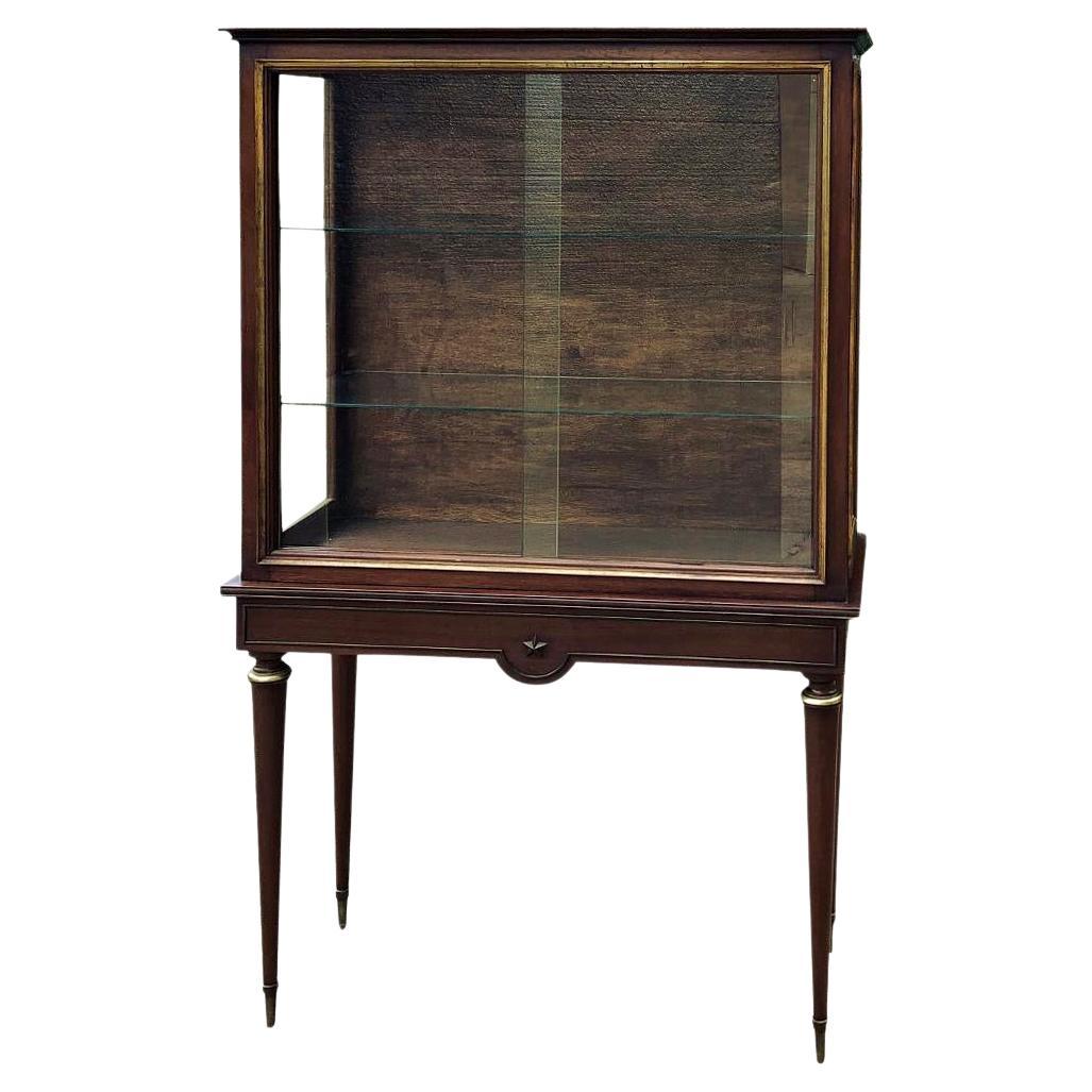 Antique RJ Horner School Oak and Leaded Glass Double Curio Circa 1910 ...