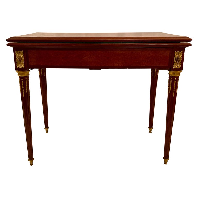 Antique French Mahogany Bronze D'Ore Mounted Roulette and Games Table ...